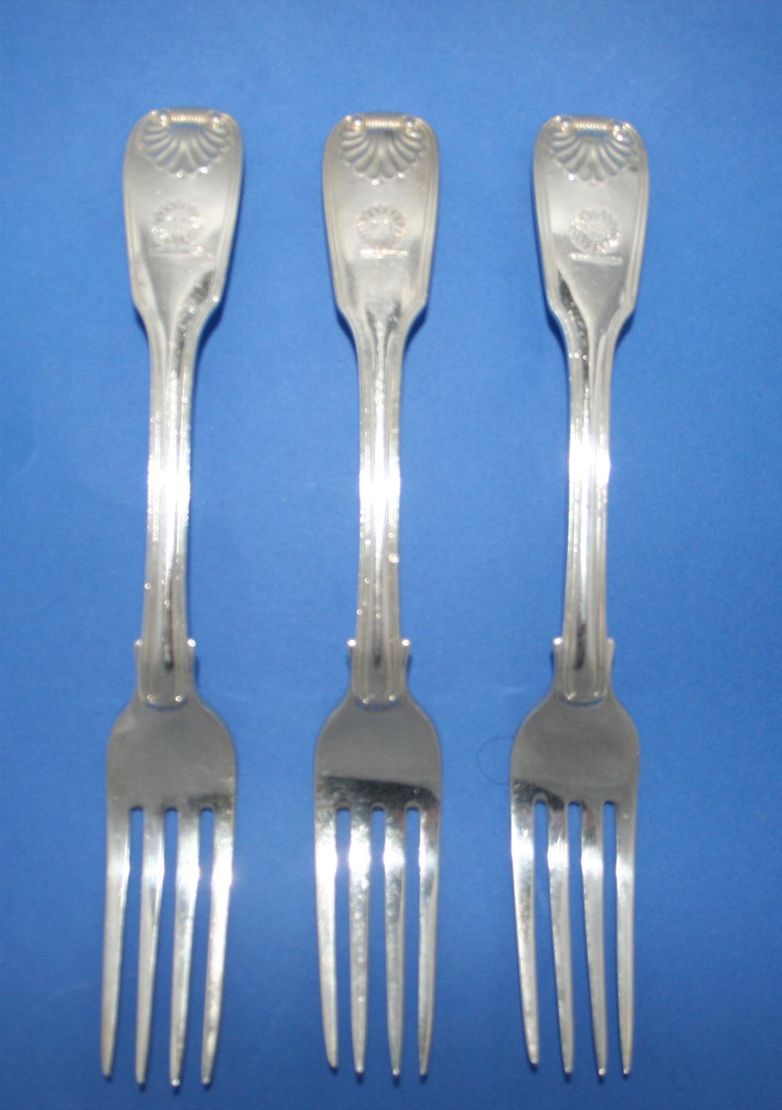 Three Victorian silver table forks : MyFamilySilver.com