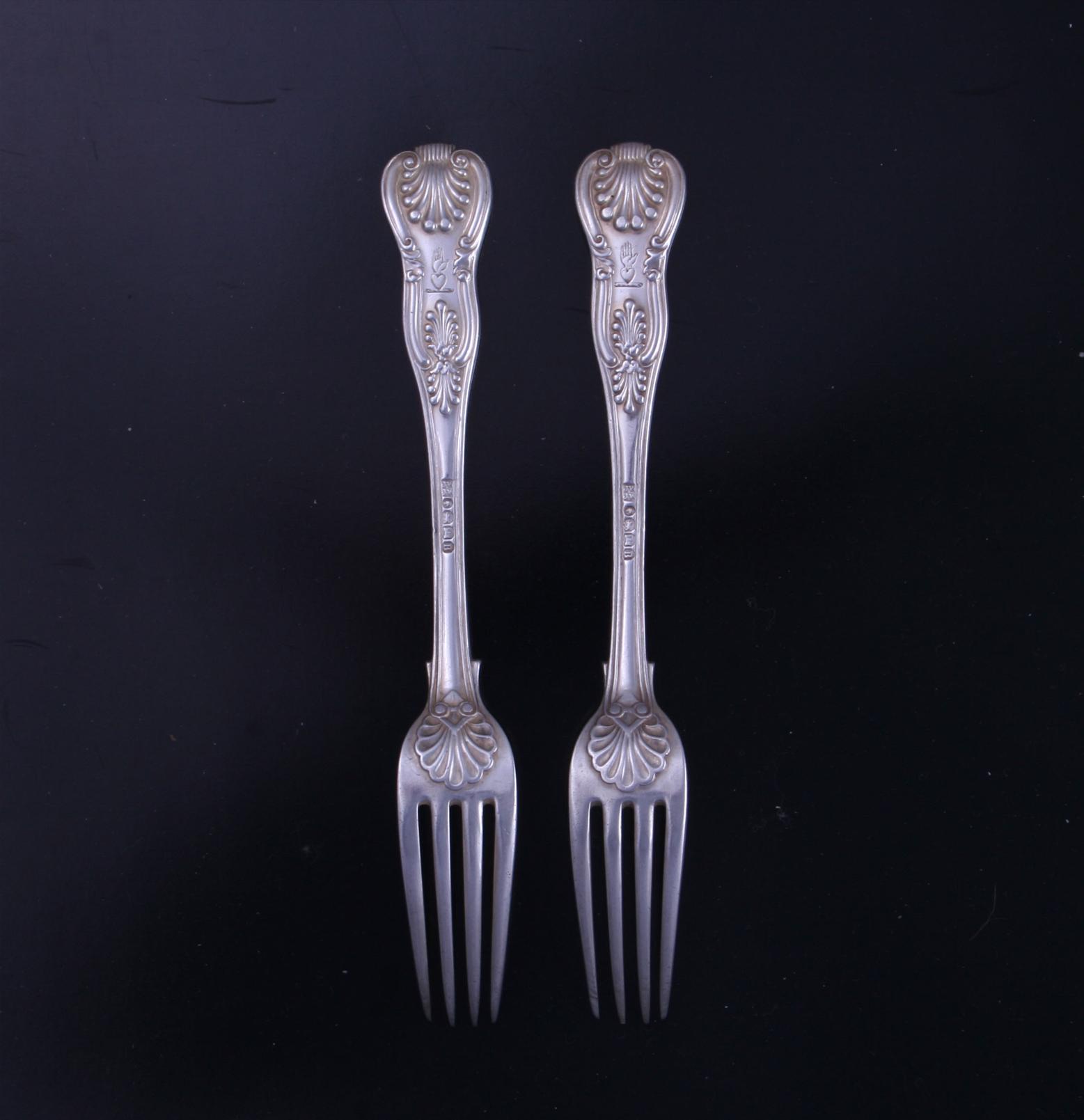 Two Victorian silver dessert forks : MyFamilySilver.com