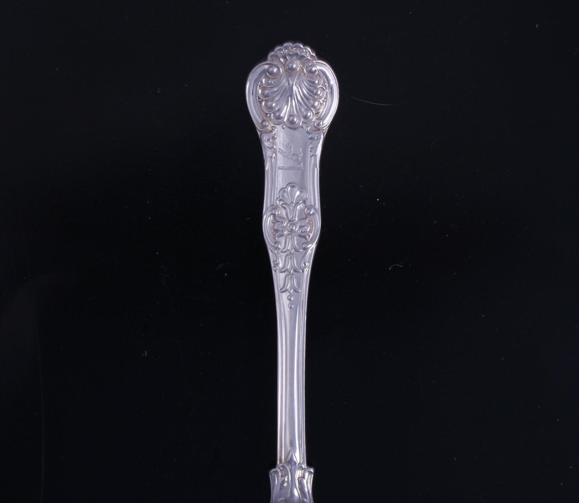 Two Victorian King's pattern sterling silver table forks ...