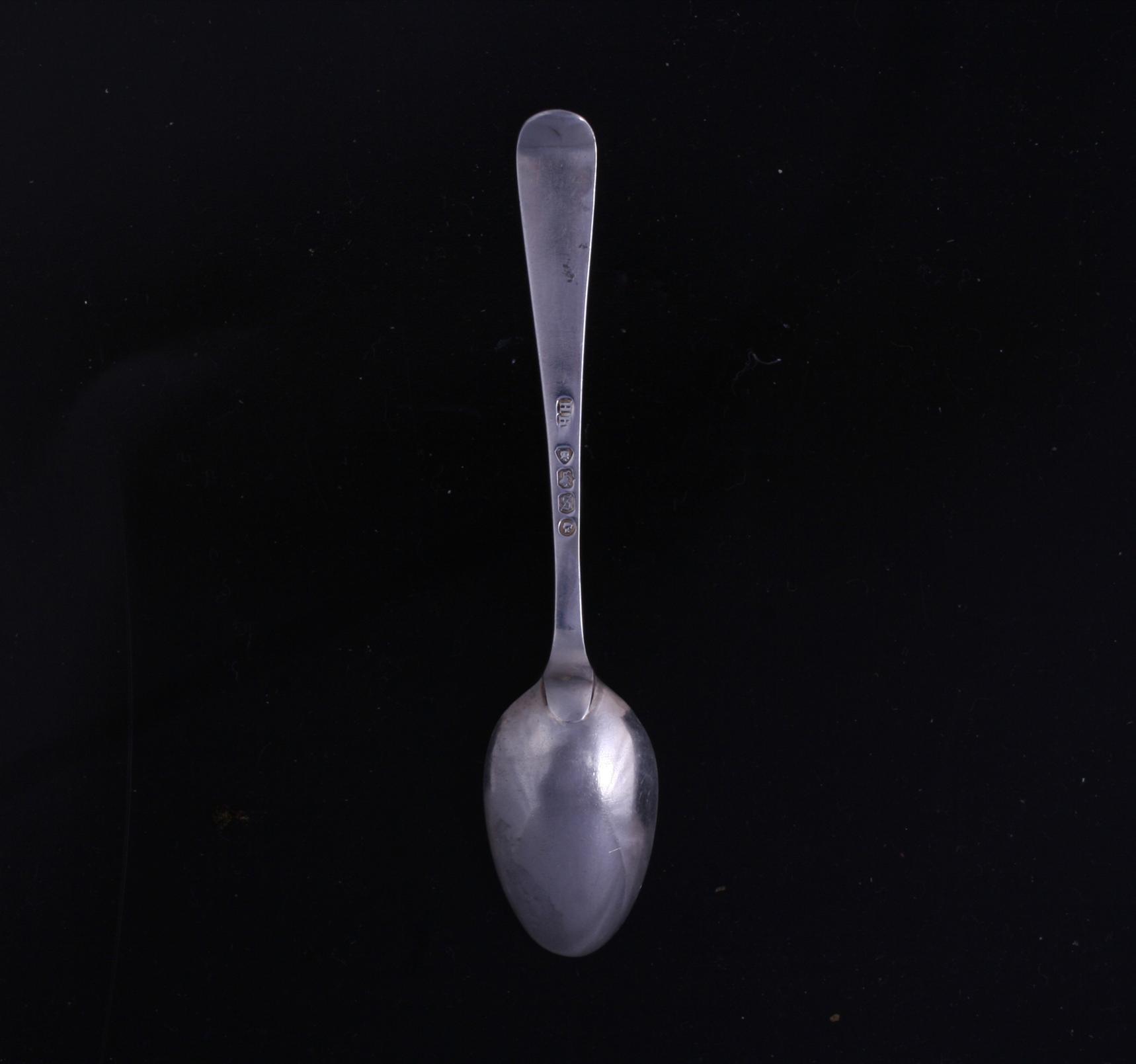 A pretty pair of Victorian Old English bright cut pattern sterling ...