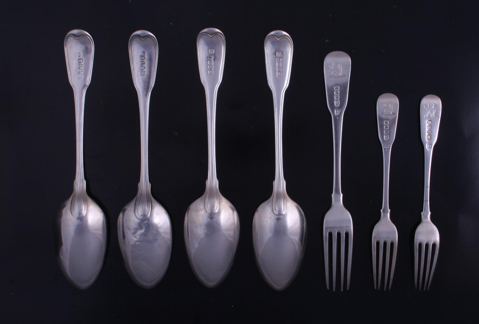 Collection of George III silver flatware : MyFamilySilver.com