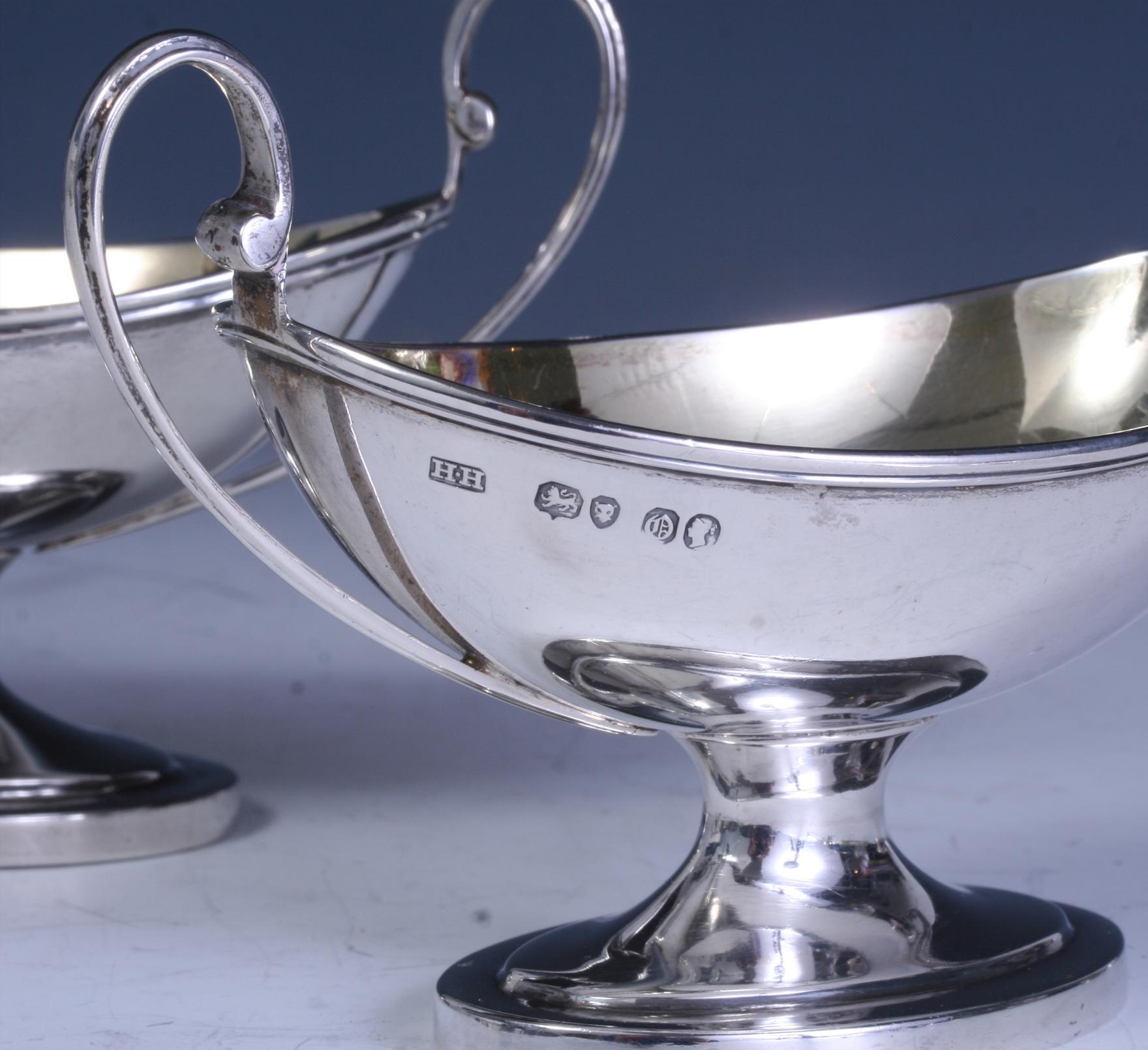 Pair Victorian silver salts : MyFamilySilver.com