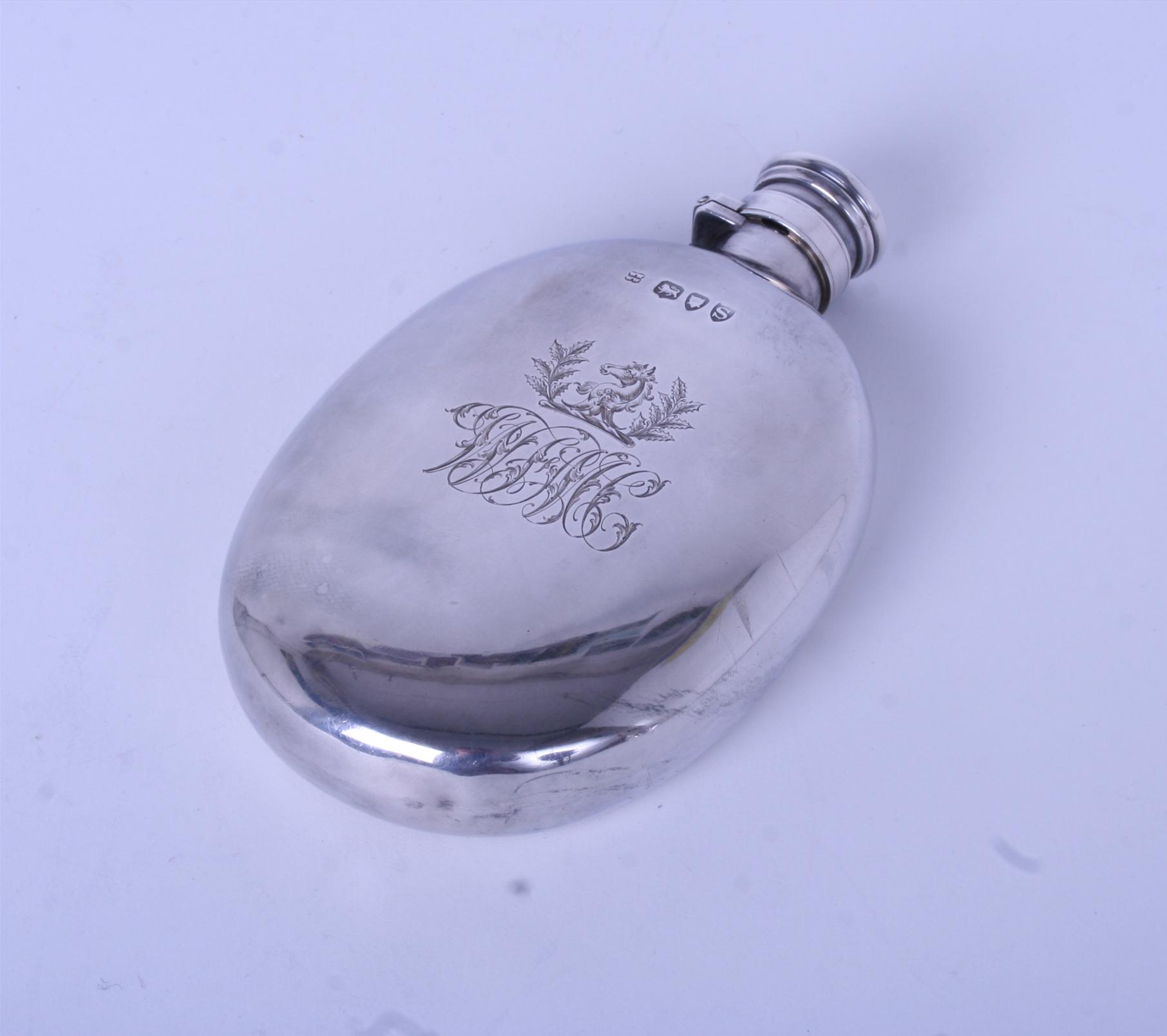 A Victorian sterling silver pocket flask : MyFamilySilver.com