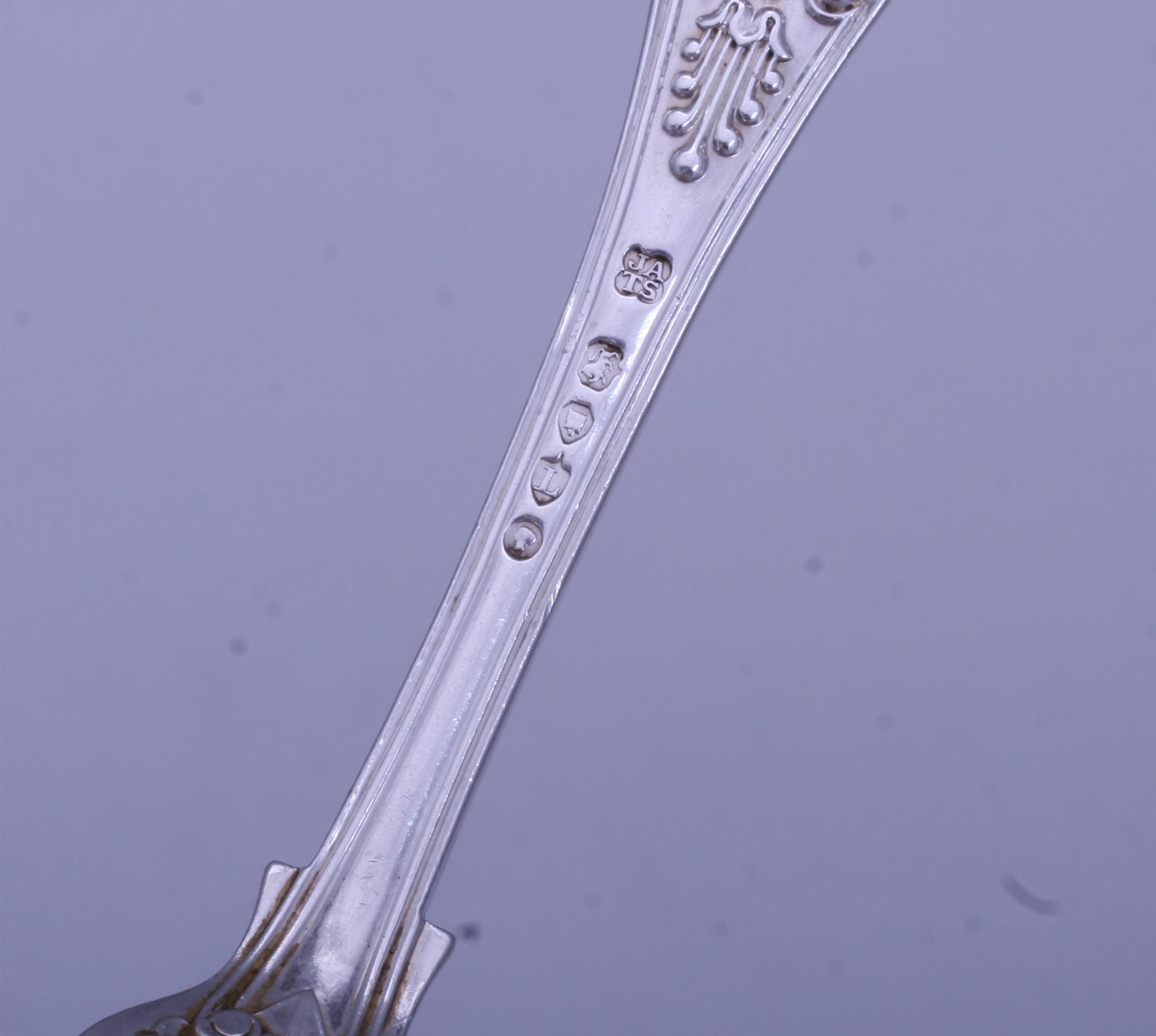 A Victorian King's pattern sterling silver dessert fork ...