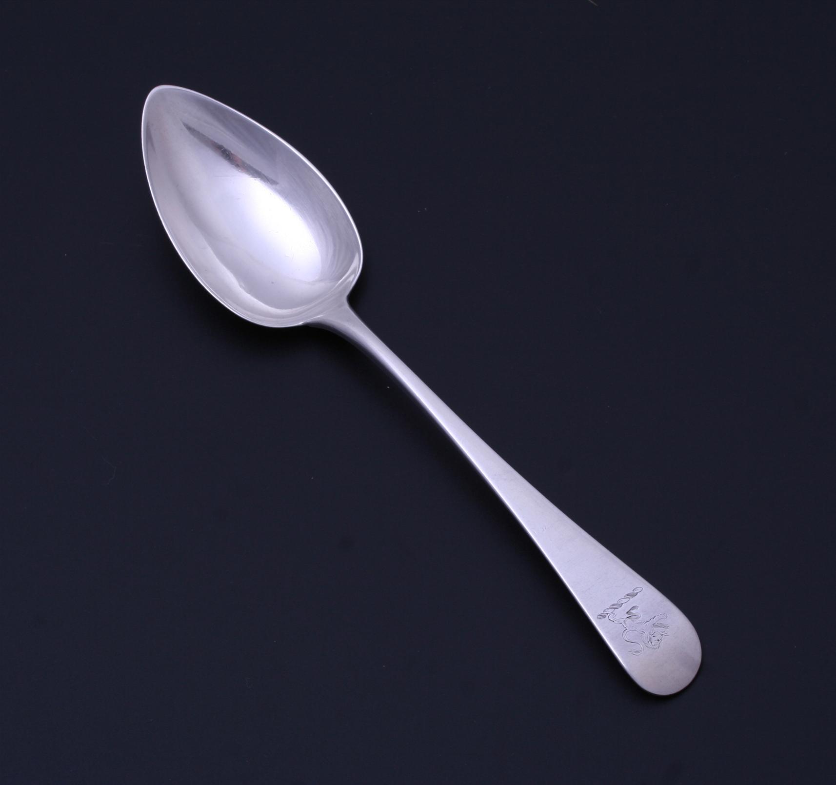 A George III sterling silver dessert spoon : MyFamilySilver.com A George III sterling silver dessert spoon : MyFamilySilver.com