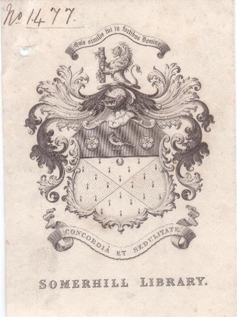 A good jewish 19th century bookplate for Goldsmid at Somerhill Park ...