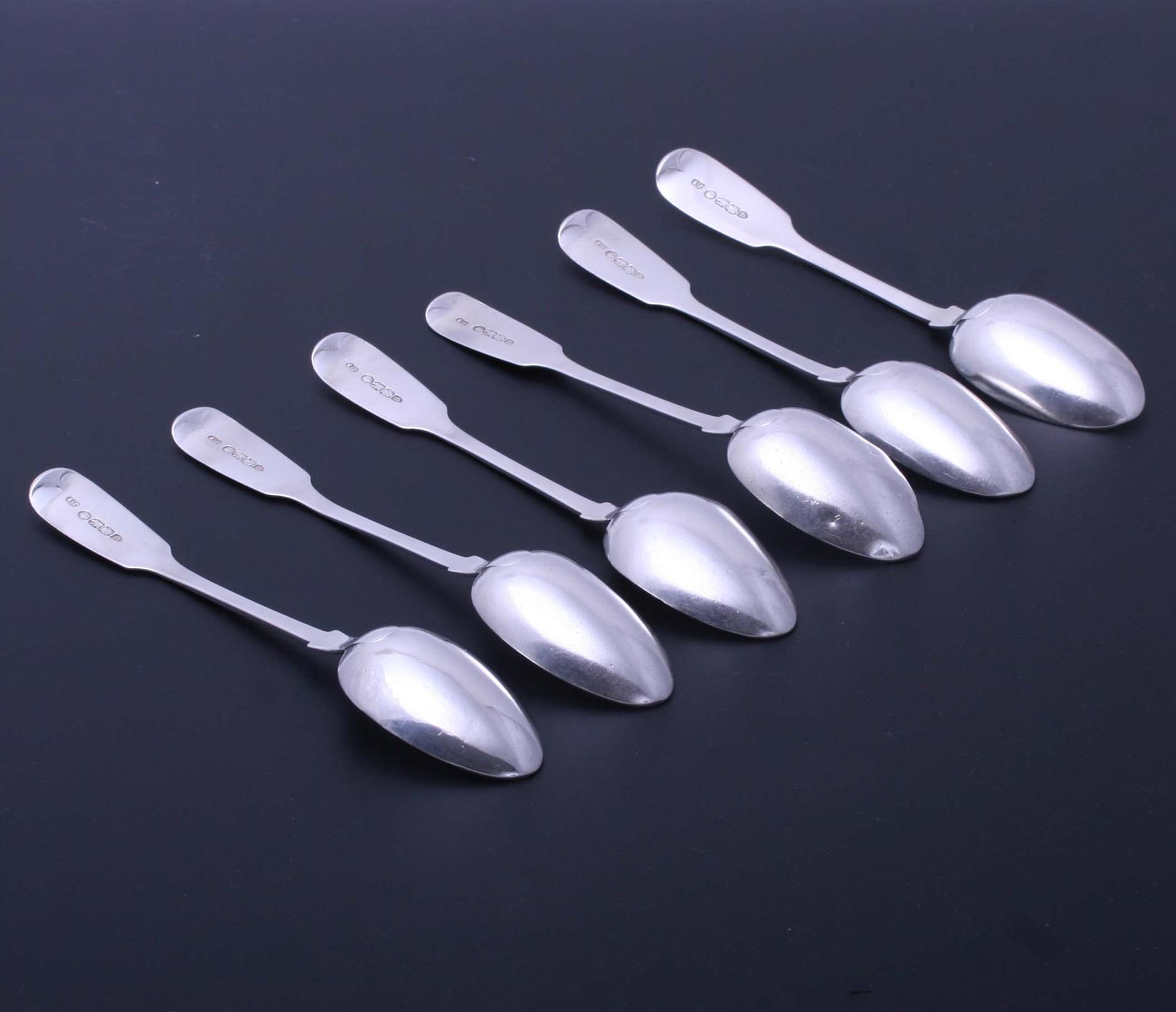 Set of six Victorian Irish sterling silver teaspoons : MyFamilySilver.com