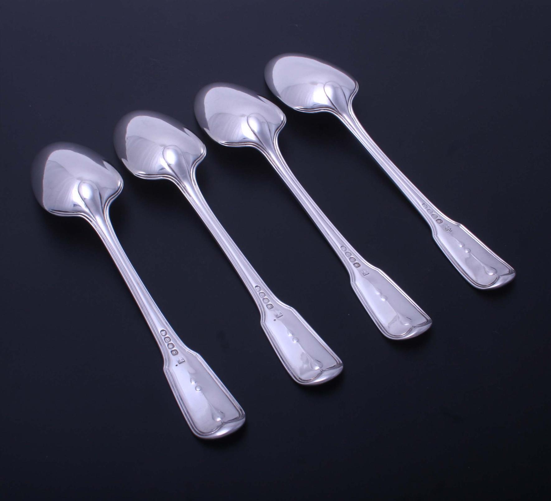 Set of four George III sterling silver table spoons : MyFamilySilver.com