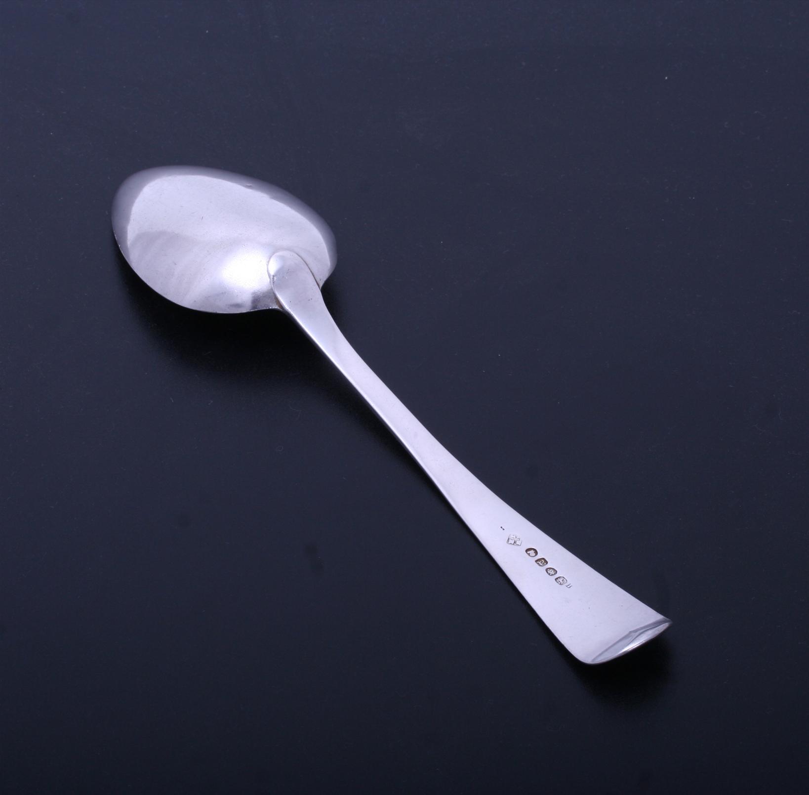 A Regency sterling silver Old English pattern table spoon ...