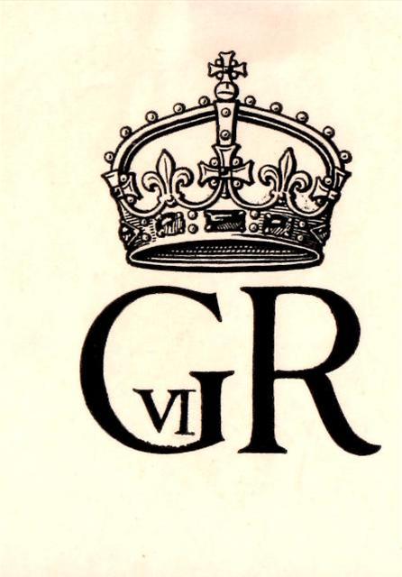 Royal bookplate for George VI : MyFamilySilver.com