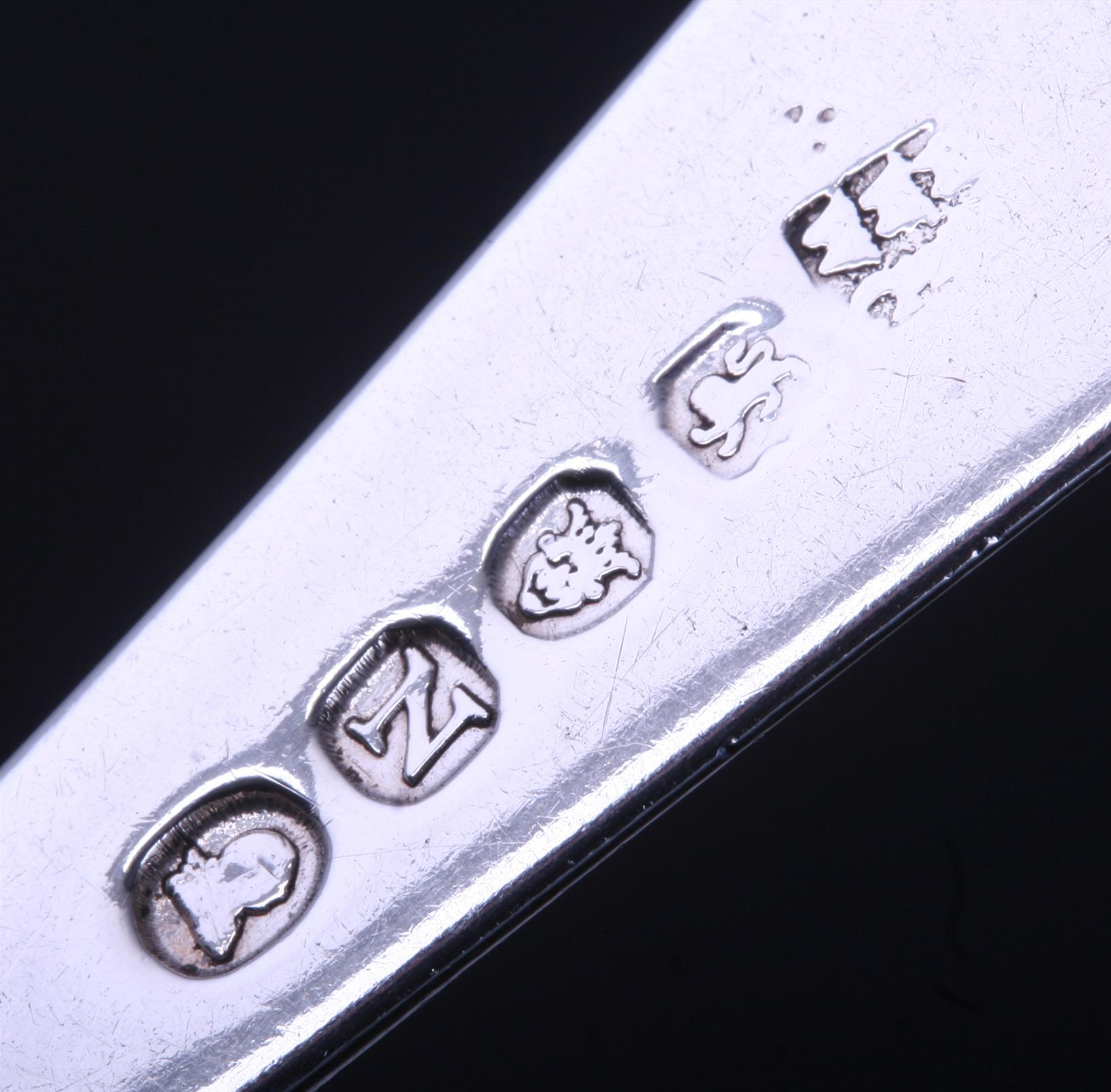 A George III Old English pattern sterling silver table fork ...