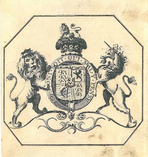 Royal bookplate : MyFamilySilver.com