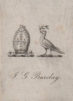A 19th century framed crest bookplate : MyFamilySilver.com