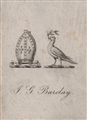 A 19th century framed crest bookplate : MyFamilySilver.com
