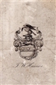 A 19th century framed armorial bookplate : MyFamilySilver.com