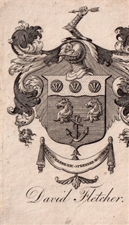 A 19th century framed armorial bookplate : MyFamilySilver.com