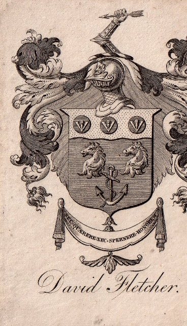 A 19th century framed armorial bookplate : MyFamilySilver.com