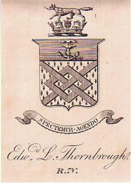 A 19th century framed armorial bookplate : MyFamilySilver.com