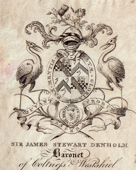 A 19th century framed armorial bookplate : MyFamilySilver.com