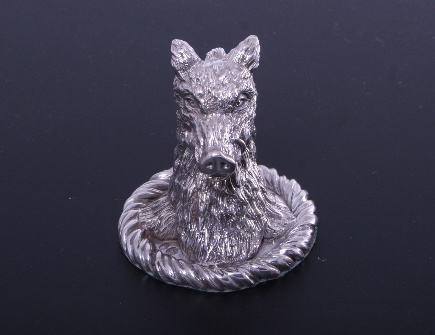 A George IV sterling silver armorial paperweight : MyFamilySilver.com