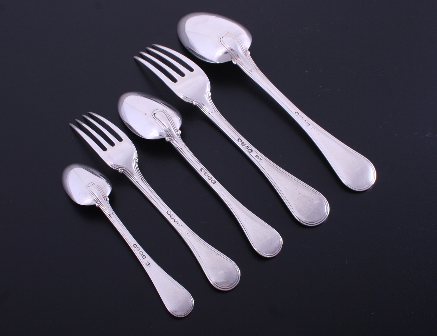 A collection of Victorian Hanoverian military thread pattern antique ...