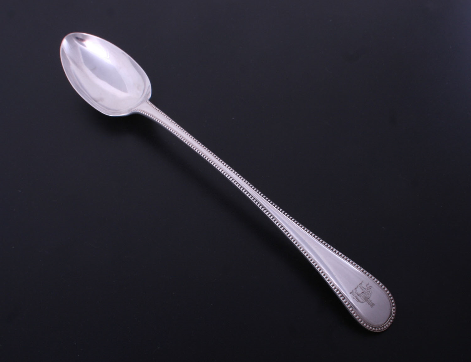 A Victorian sterling silver Old English bead edge basting spoon ...