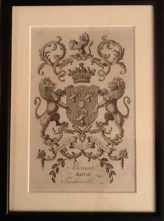 An 18th century armorial print for Bennet : MyFamilySilver.com