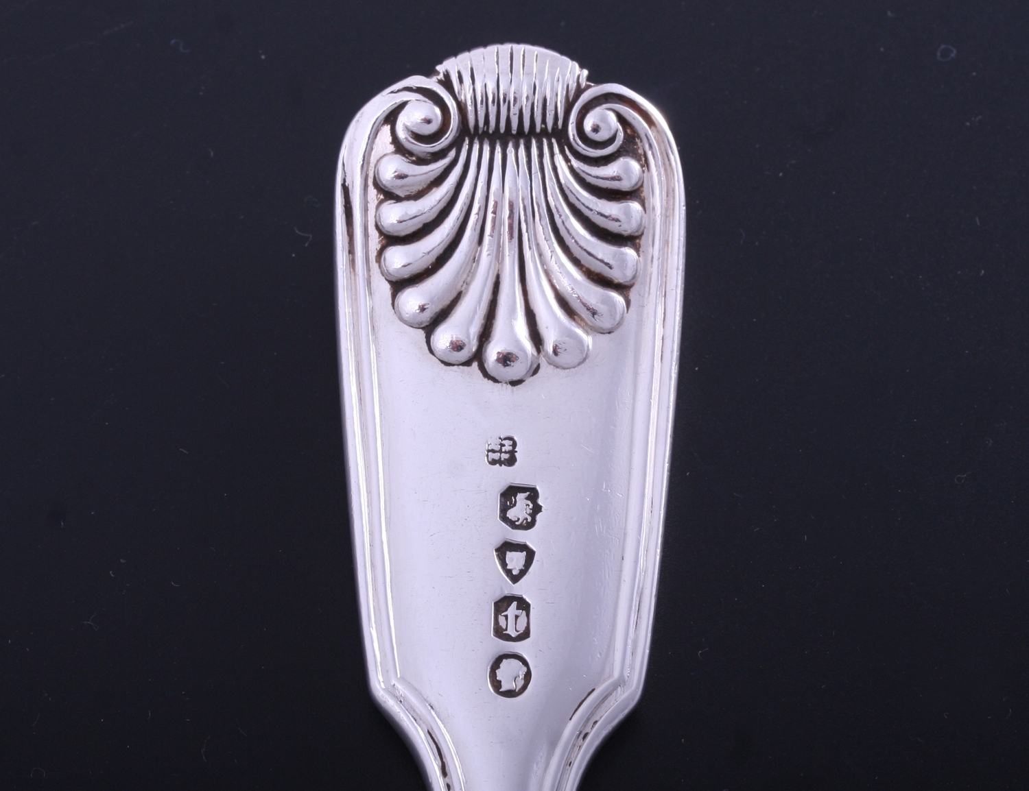 VINTNERS' COMPANY: A pair of Victorian fiddle, thread and shell pattern ...