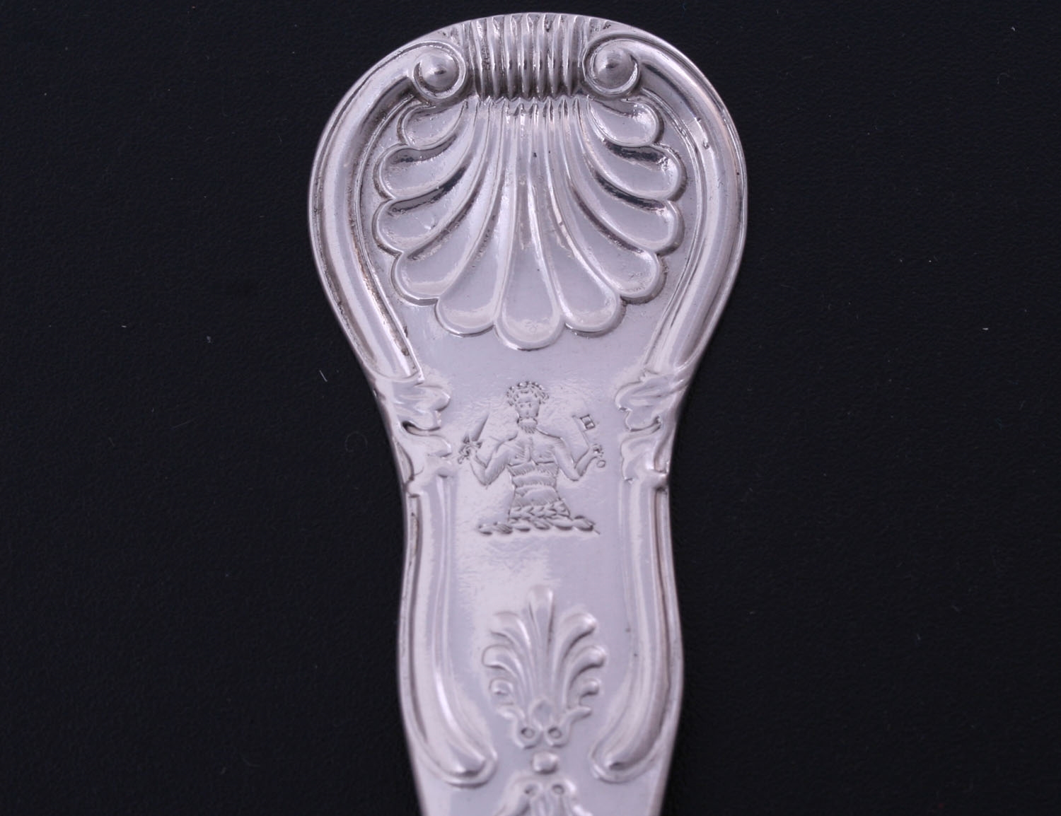 A matched set of six Scottish Victorian King's pattern sterling silver ...