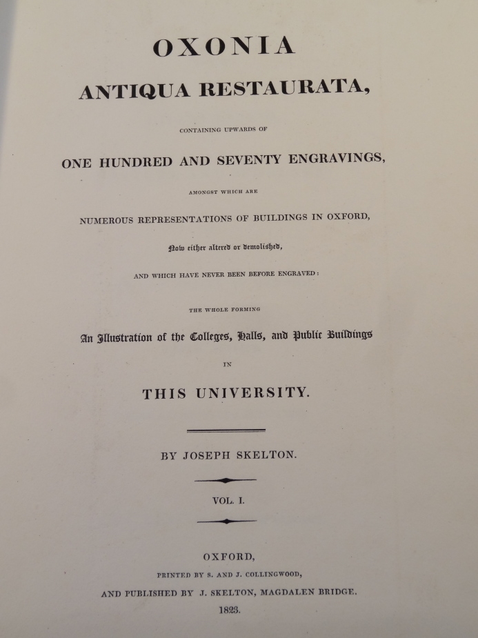 "Oxonia Antiqua Restaurata", two volume views of Oxford, with armorial ...