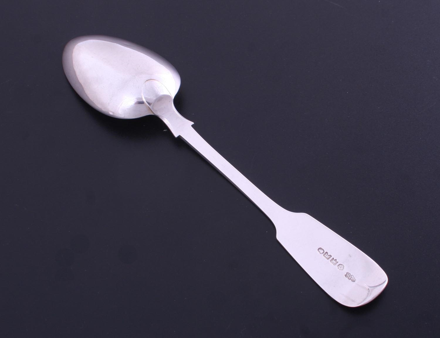 A Victorian provincial fiddle pattern sterling silver table spoon ...