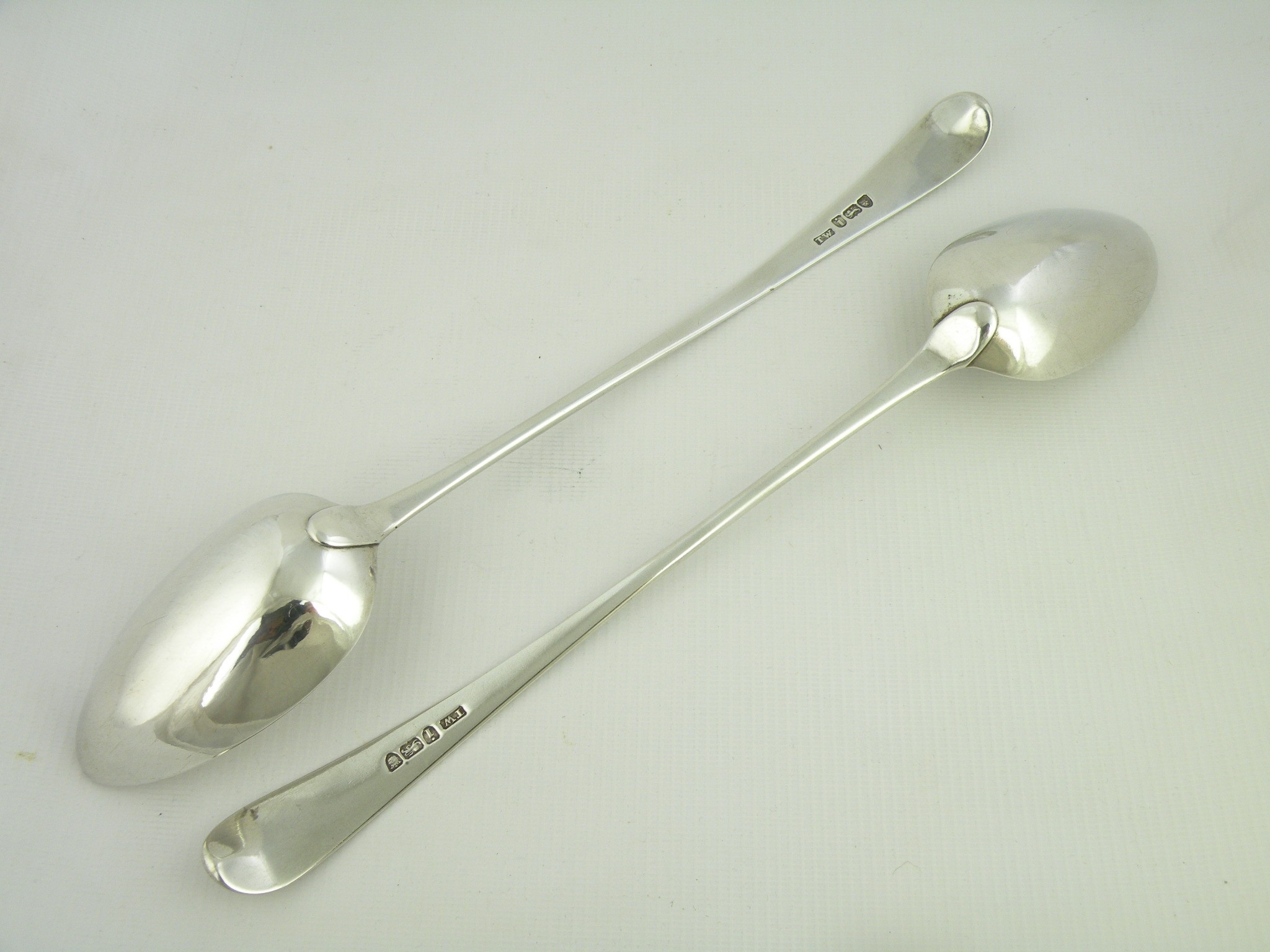 Pair Old English Basting Spoons, 1784 : MyFamilySilver.com