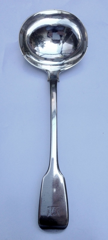 Antique Sterling Silver Victorian Fiddle Pattern Sauce Ladle 1863 ...