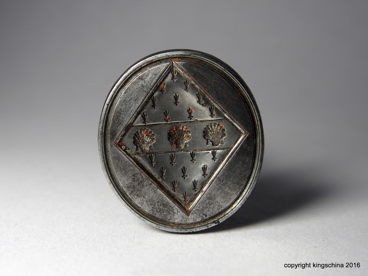 Superb Georgian Steel Intaglio Fob Seal Lady INGRAM Family Crest Coat ...