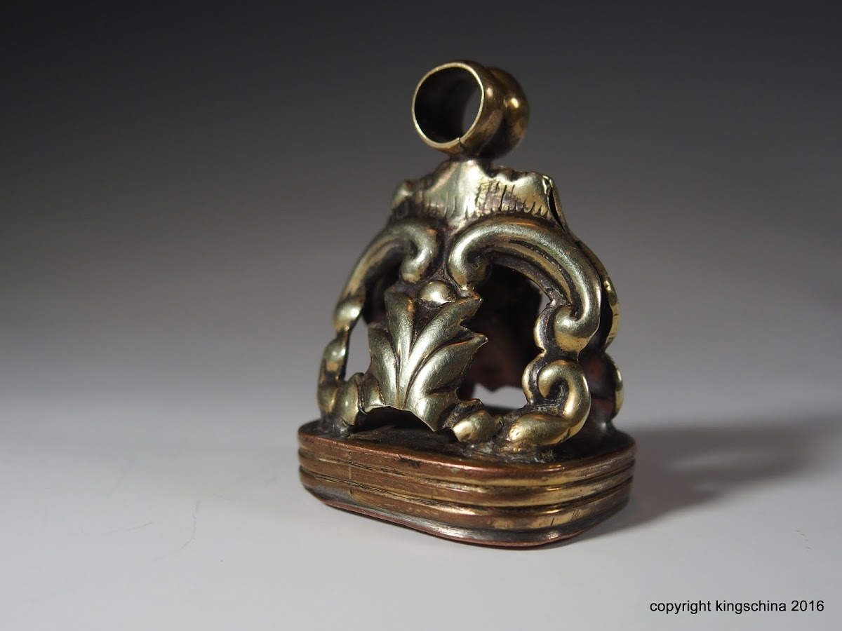Superb Georgian Carnelian Fob Seal WILKINSON Crest family Coat Arms ...