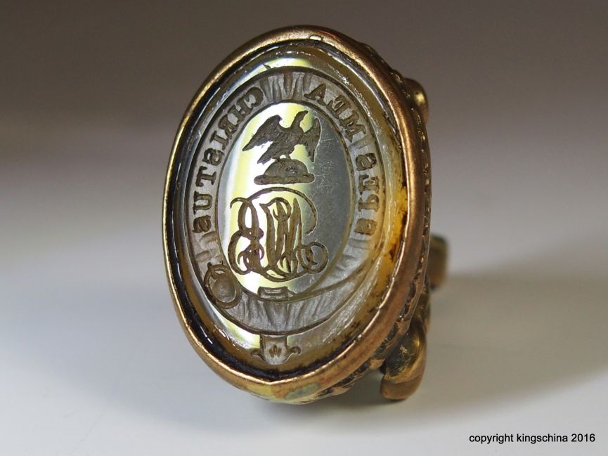 Victorian Agate Fob Seal Armorial LORD LUCAN BINGHAM Crest Family Arms ...