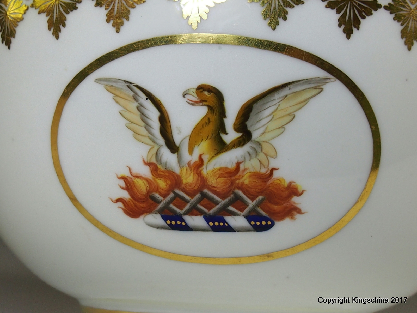 18thC DERBY Armorial Porcelain Bowl PHOENIX CREST : MyFamilySilver.com