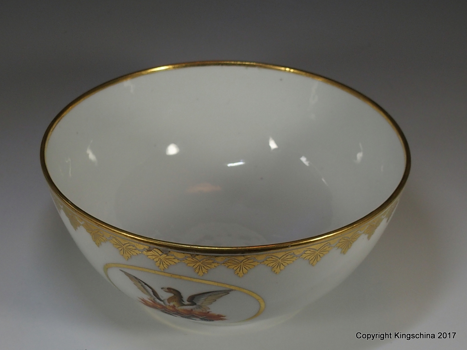 18thC DERBY Armorial Porcelain Bowl PHOENIX CREST : MyFamilySilver.com